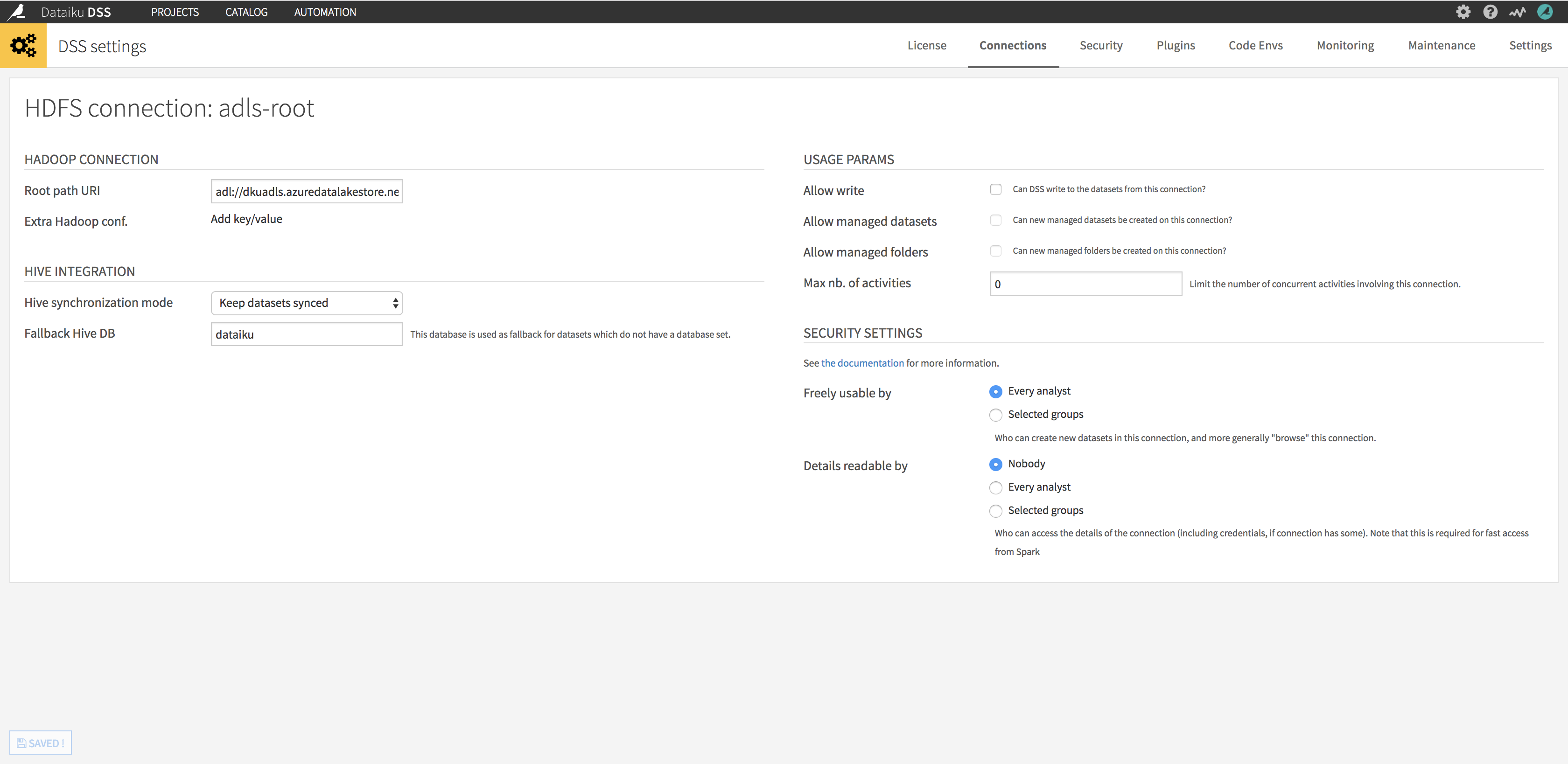 How To Connect And Use Data From Azure Data Lake Store In Dataiku Dss Dataiku