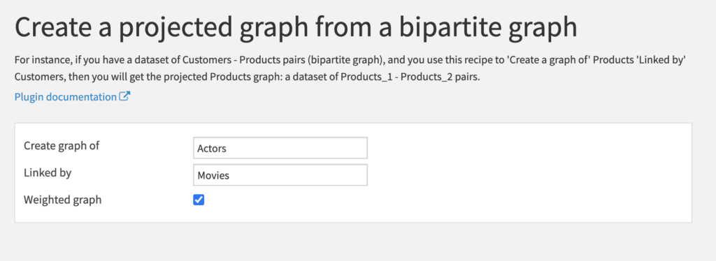 Plugin: Graph analytics | Dataiku