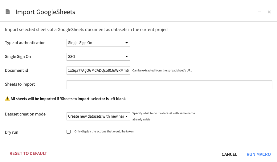 Plugin: Google Sheets | Dataiku - Your Path to Enterprise AI