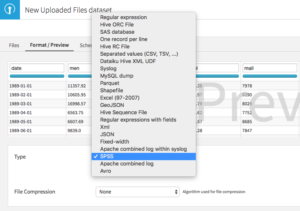Plugin: IBM SPSS Format Reader | Dataiku