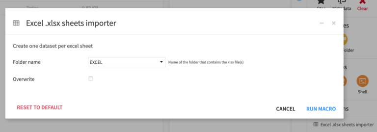 Plugin: Excel sheet importer | Dataiku