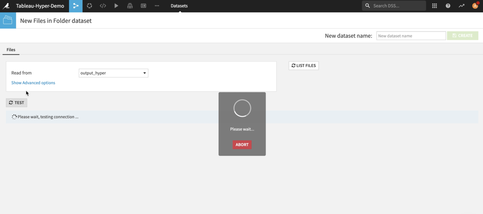 Plugin Tableau Hyper Export Dataiku