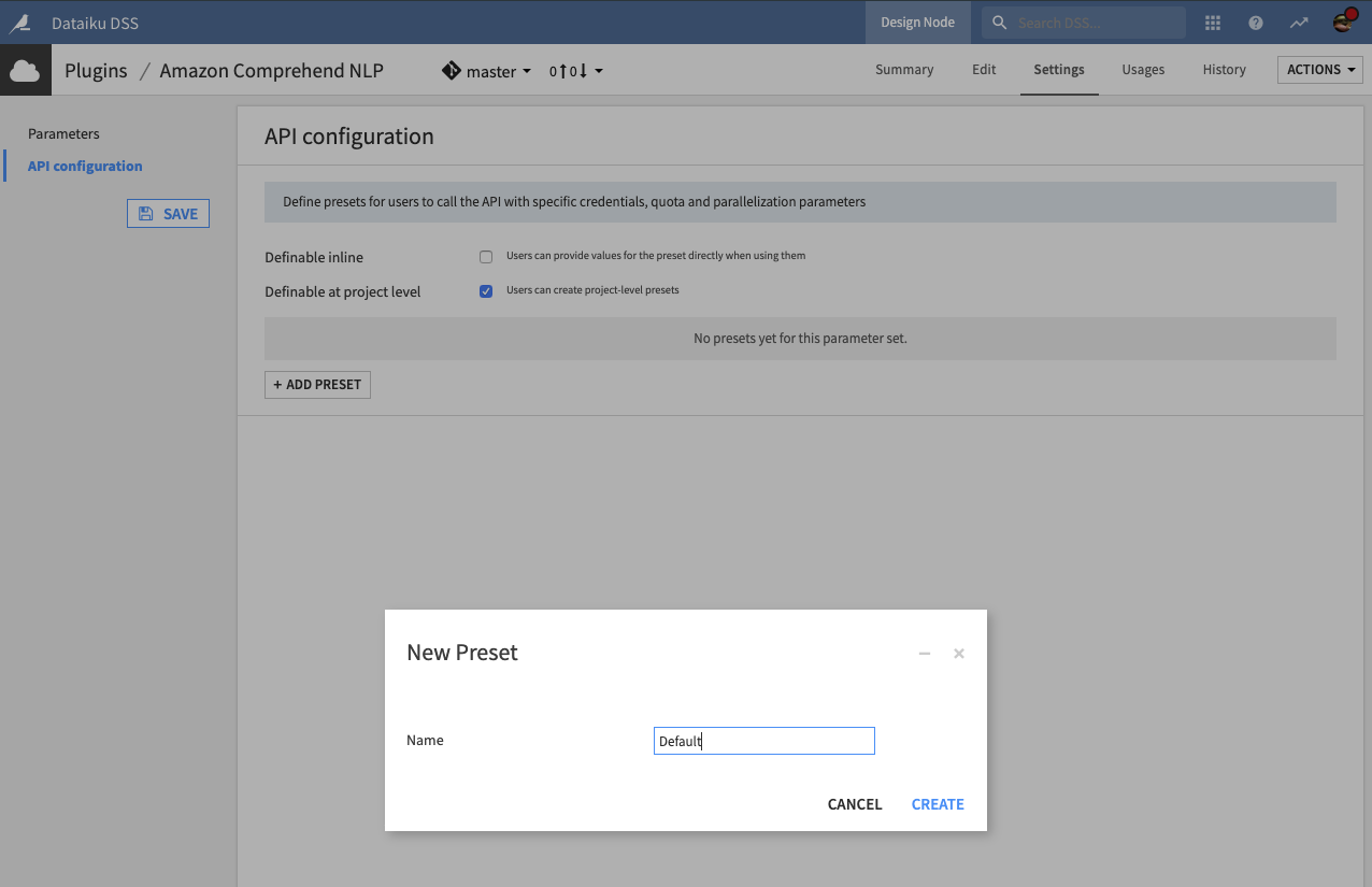 Plugin: Amazon Comprehend | Dataiku