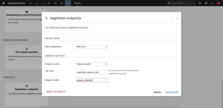 Plugin: Amazon SageMaker | Dataiku