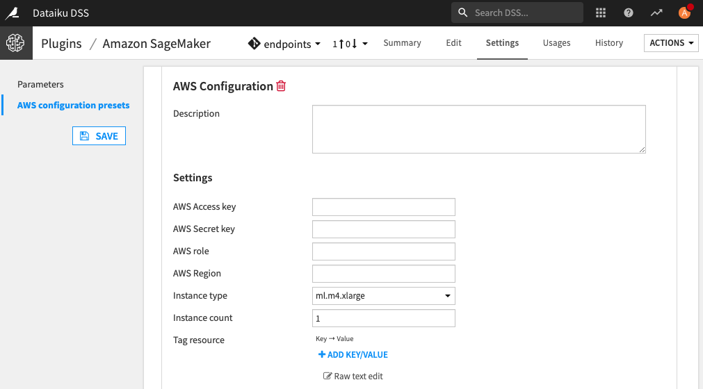 Plugin: Amazon SageMaker | Dataiku