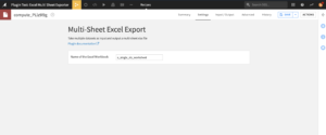 Plugin: Multisheet excel export | Dataiku