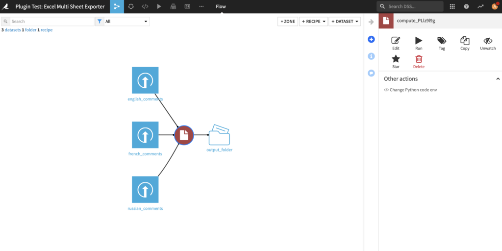 Plugin: Multisheet excel export | Dataiku
