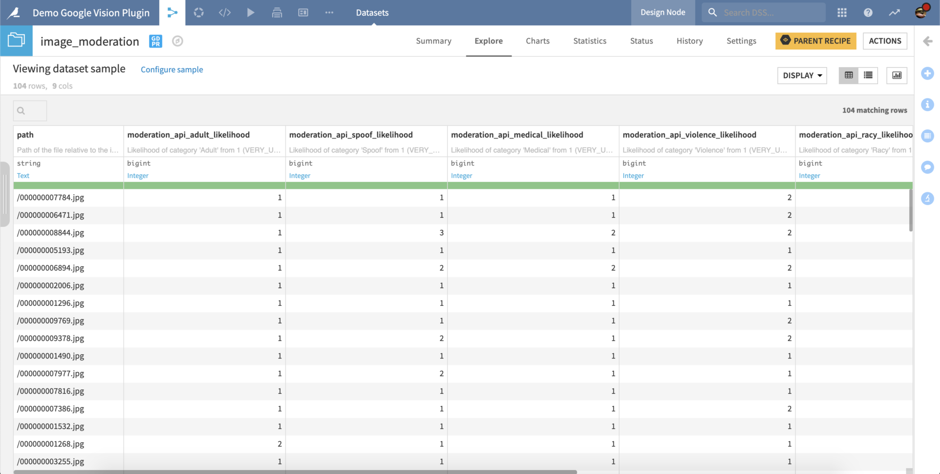 Plugin: Google Cloud Vision | Dataiku