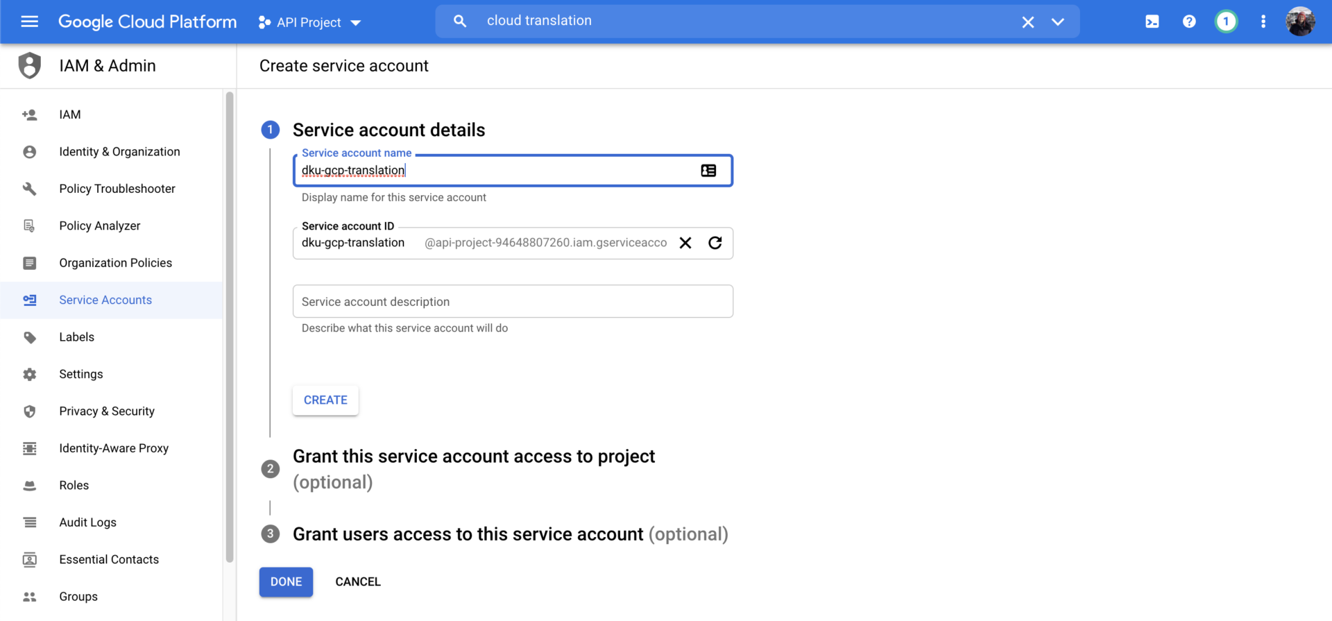 Plugin: Google Cloud Translation | Dataiku