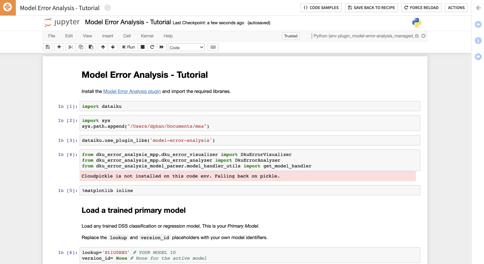 Plugin: Model Error Analysis | Dataiku