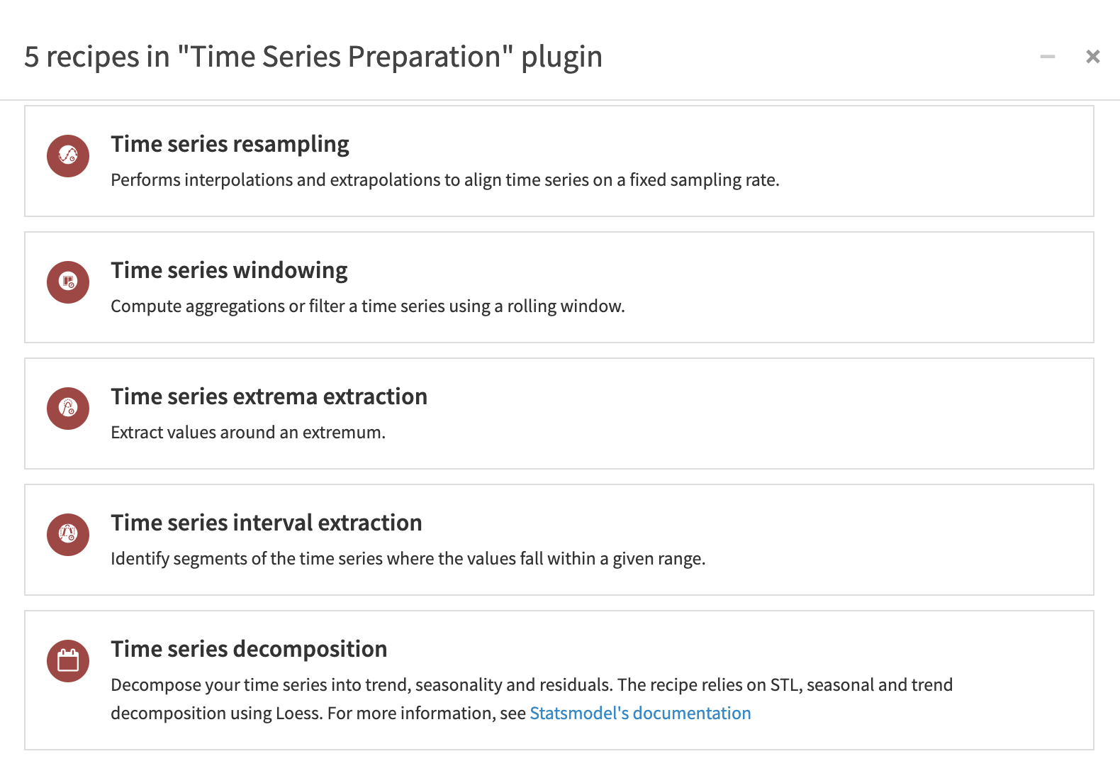 Plugin: Time series preparation | Dataiku
