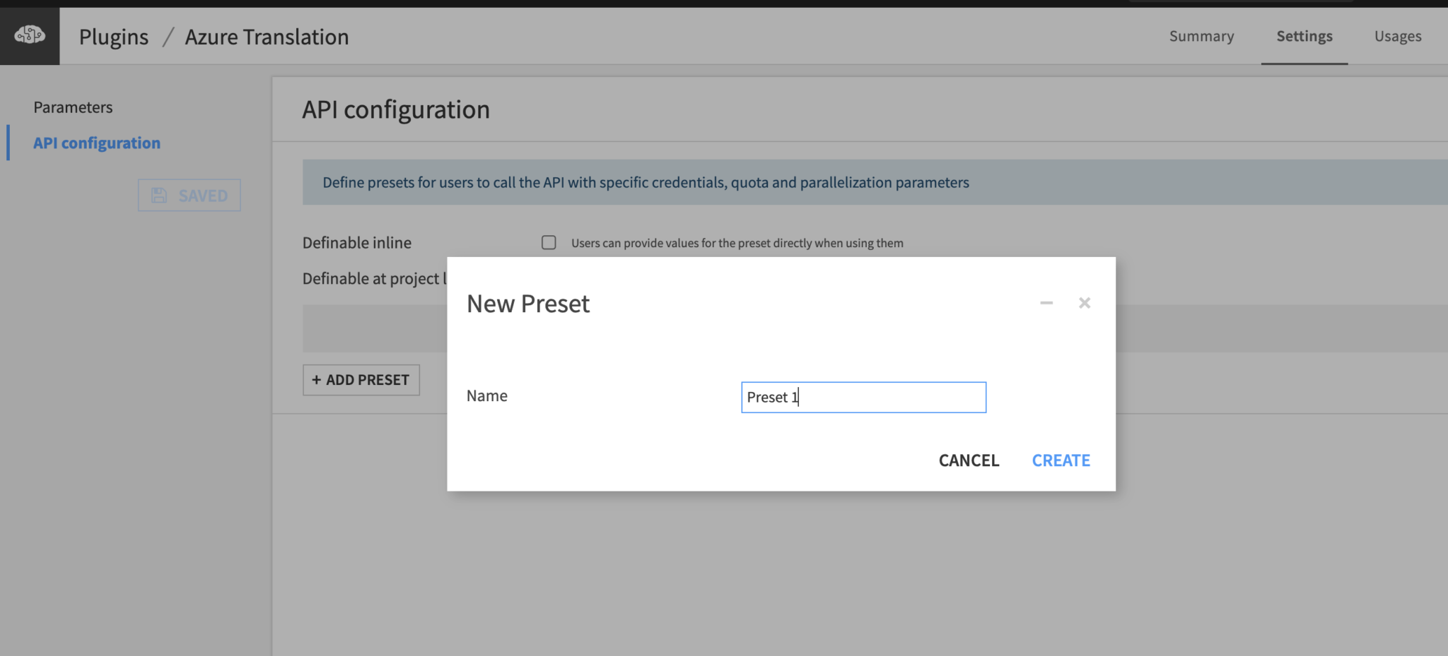 Plugin: Azure Translation | Dataiku