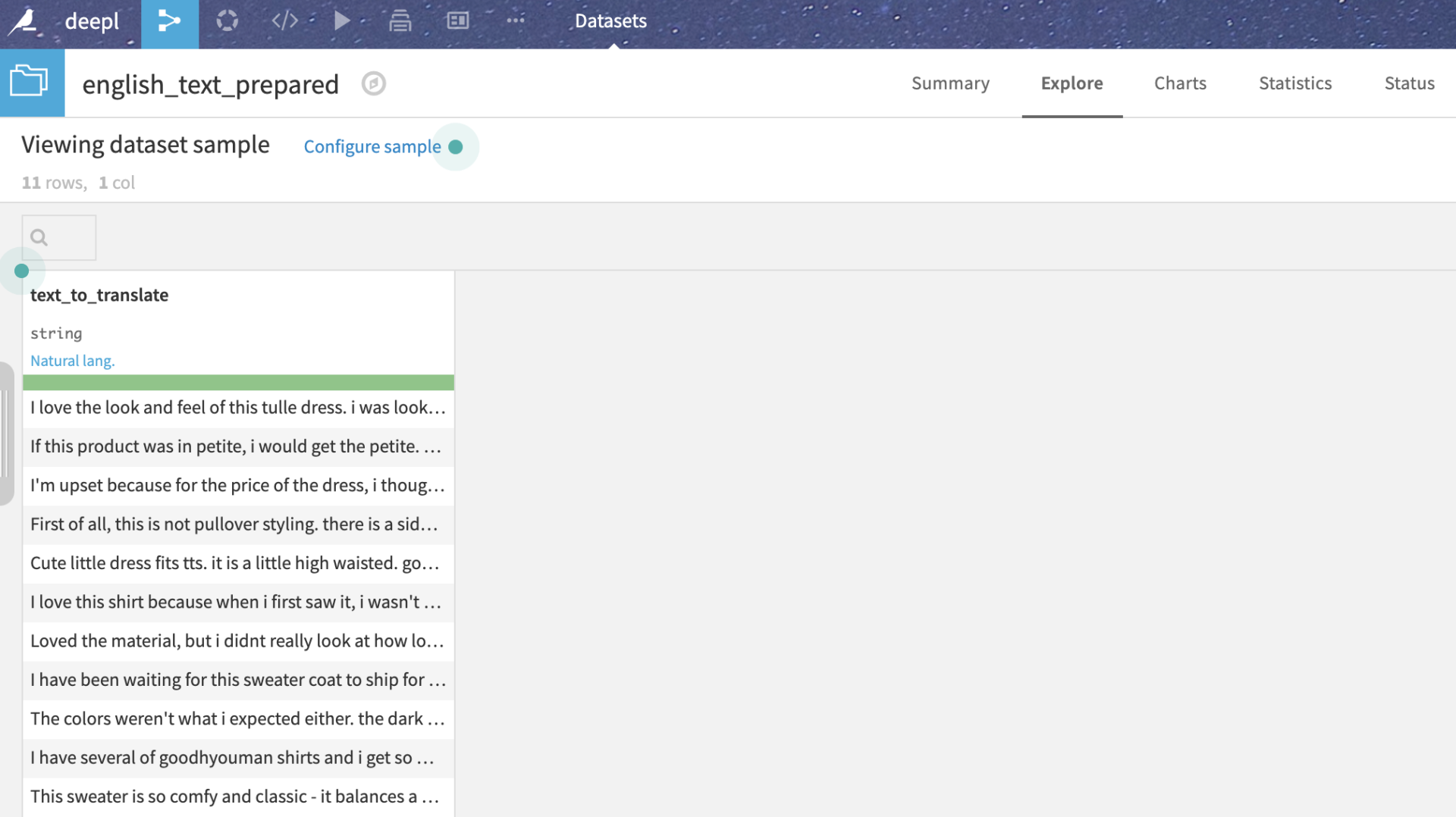 Plugin: DeepL Translation | Dataiku