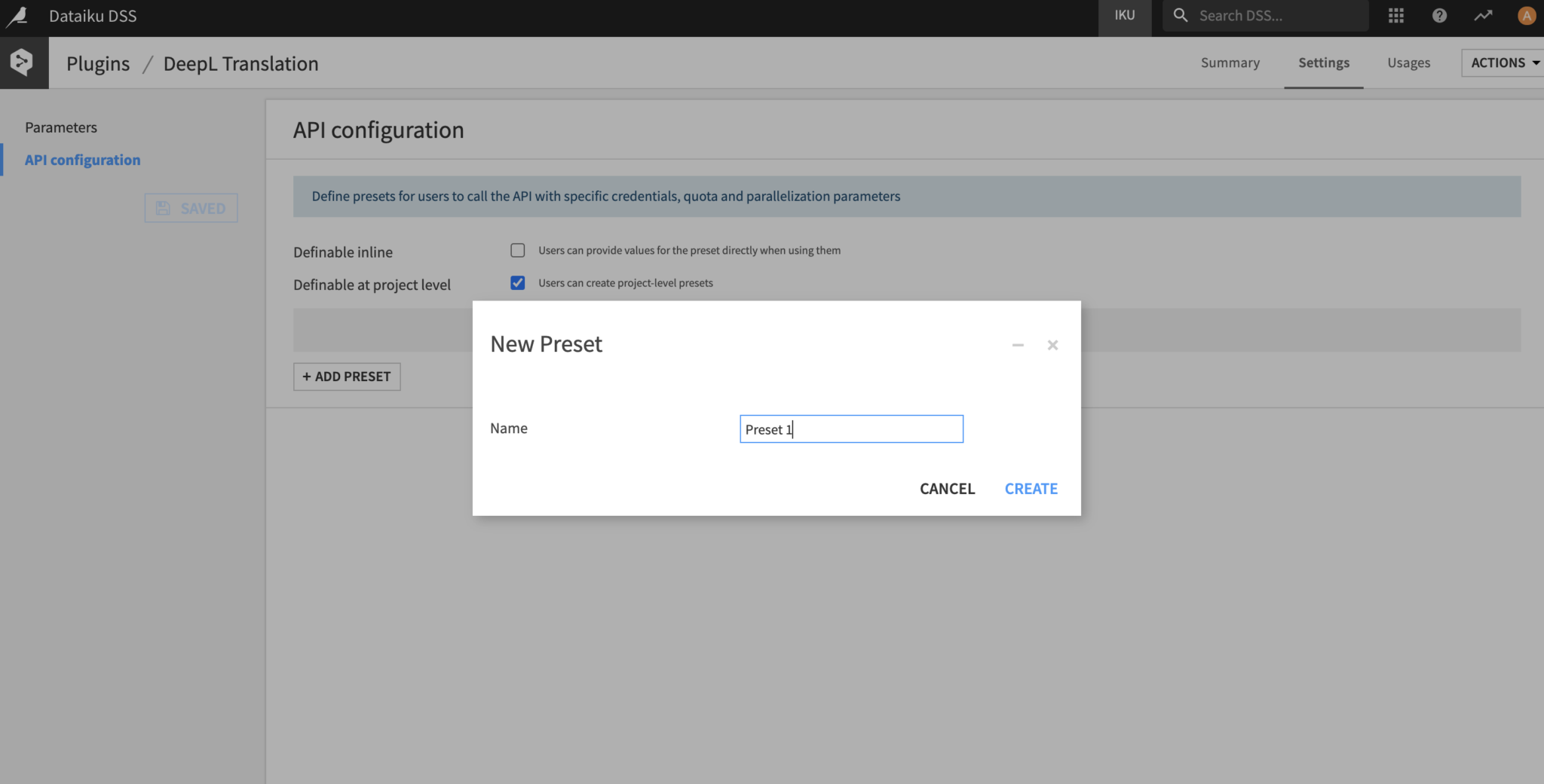 Plugin: DeepL Translation | Dataiku