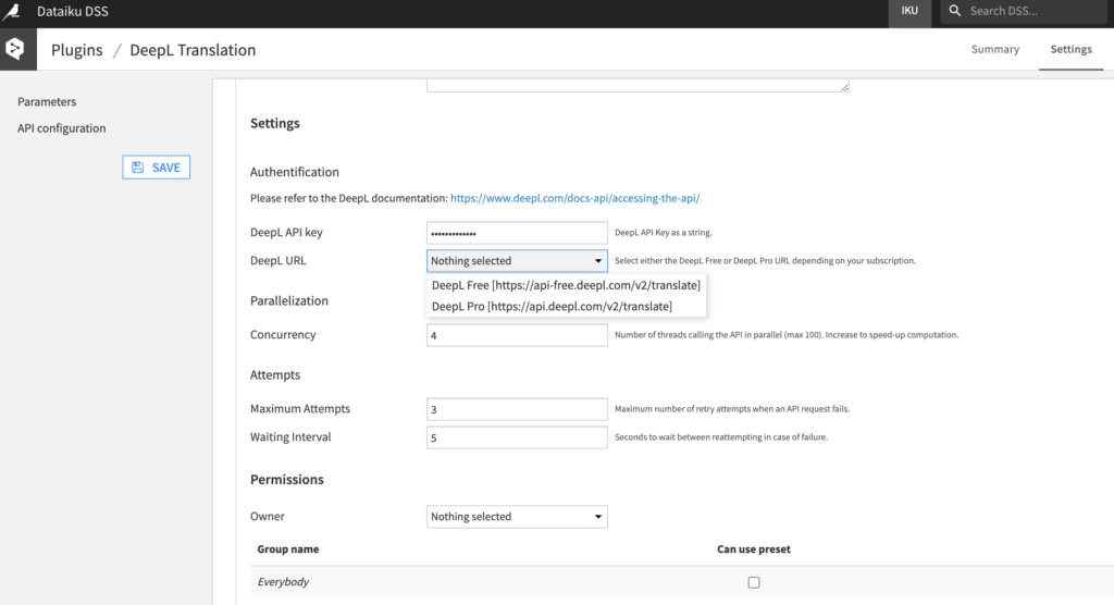 Plugin: DeepL Translation | Dataiku