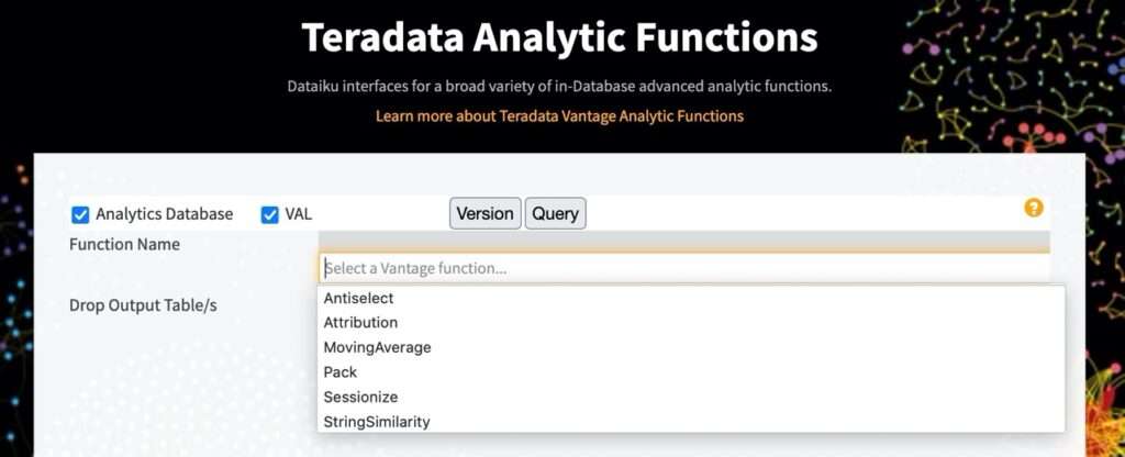 Plugin: Teradata | Dataiku