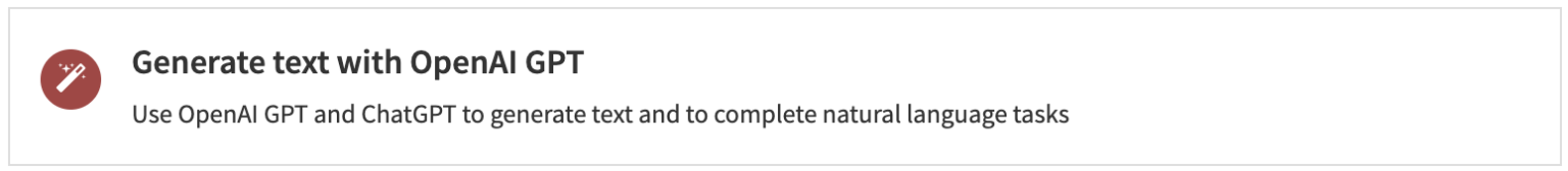 Plugin: OpenAI GPT (deprecated) | Dataiku