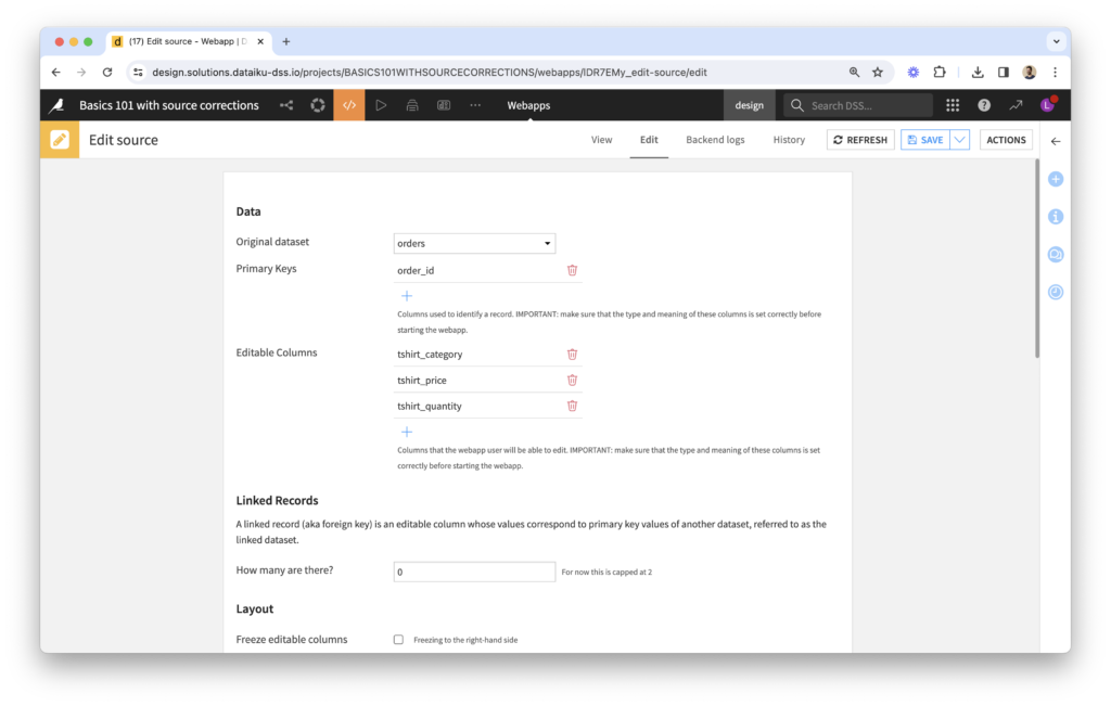 Plugin: Visual Edit | Dataiku